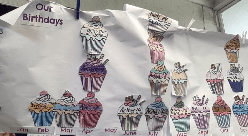 Class Birthday Pictograph – Room 15 @ Pt England School